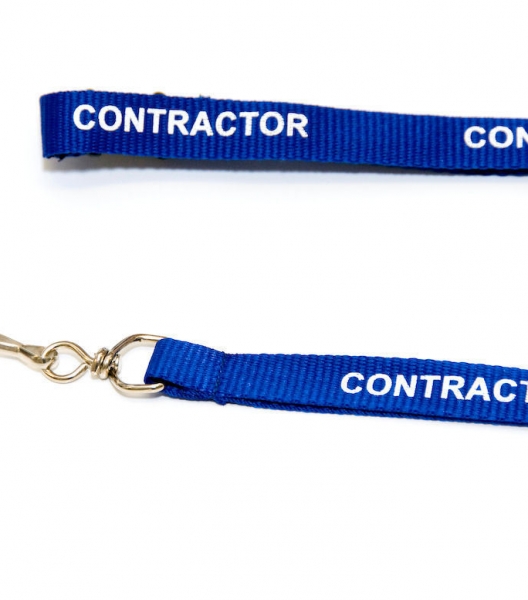 Blue CONTRACTOR Lanyards – Positiv ID